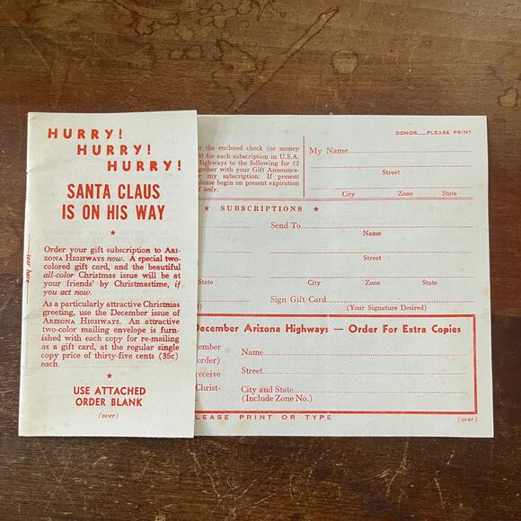 None and/or Unknown | Accents | Arizona Highways Magazine Order Form ...